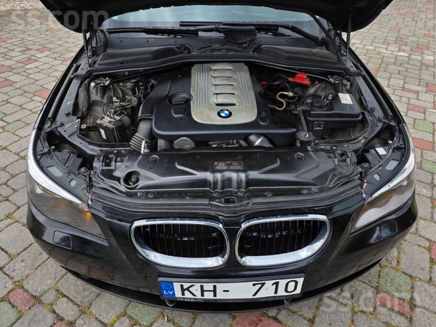 Black BMW 525 2005 in Riga, with an engine capacity of 2.50 L and mileage of 336 thousand km for 2950 €, photo 32 on AUTOMOTO.COM.LV