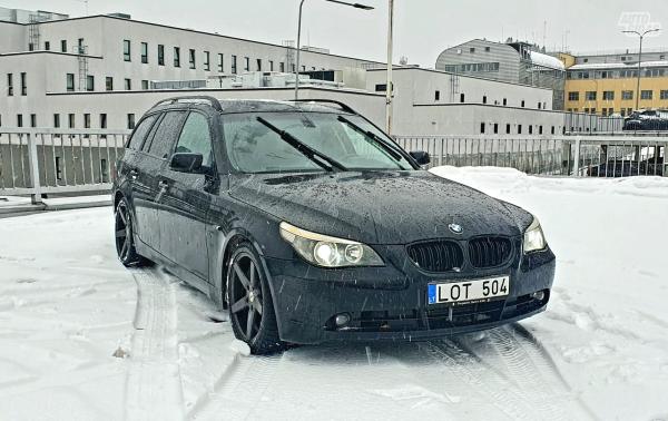 Black BMW 525 2006 in Vilnius, with an engine capacity of 2.50 L and mileage of 300 thousand km for 2650 €, photo 1 on AUTOMOTO.COM.LV