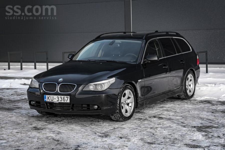 Black BMW 525 2006 in Riga, with an engine capacity of 2.50 L and mileage of 0 thousand km for 3952 €, photo 1 on AUTOMOTO.COM.LV