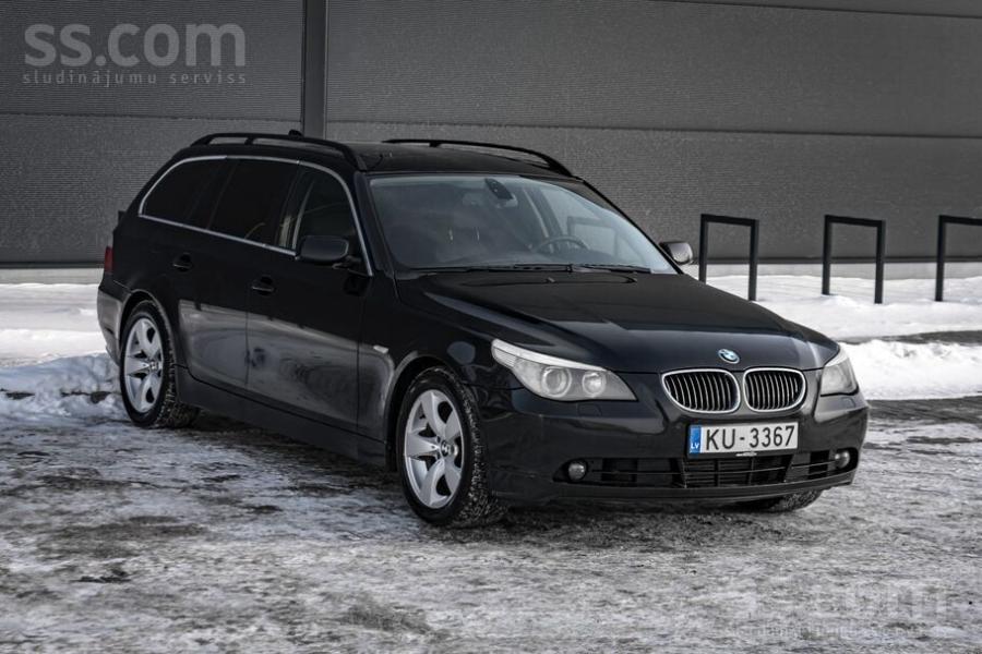 Black BMW 525 2006 in Riga, with an engine capacity of 2.50 L and mileage of 0 thousand km for 3952 €, photo 3 on AUTOMOTO.COM.LV