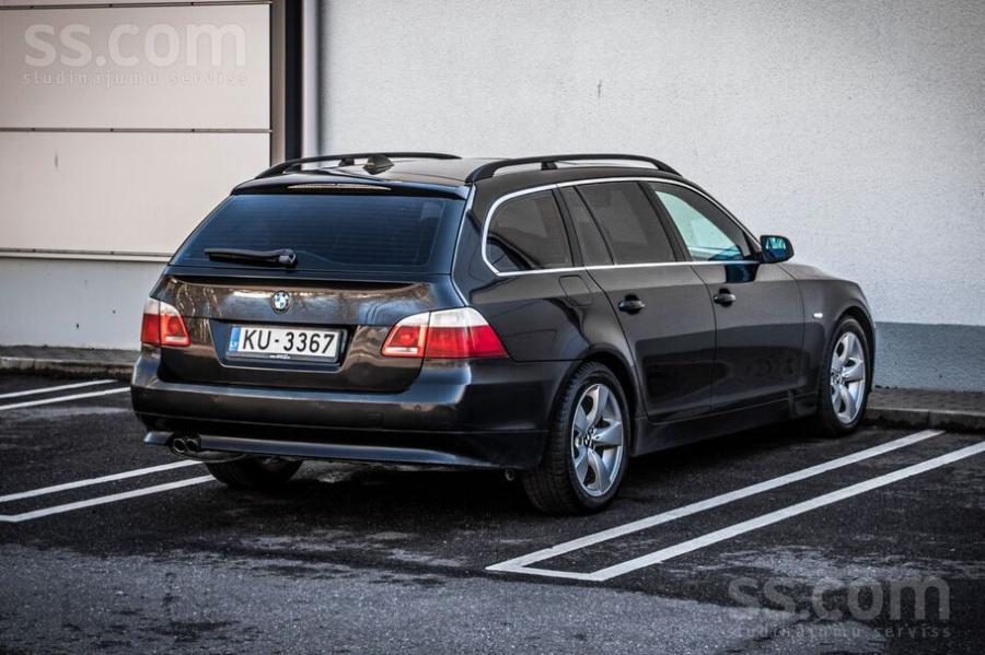 Black BMW 525 2006 in Riga, with an engine capacity of 2.50 L and mileage of 0 thousand km for 3552 €, photo 5 on AUTOMOTO.COM.LV