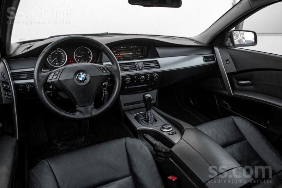 Black BMW 525 2006 in Riga, with an engine capacity of 2.50 L and mileage of 0 thousand km for 3552 €, photo 16 on AUTOMOTO.COM.LV