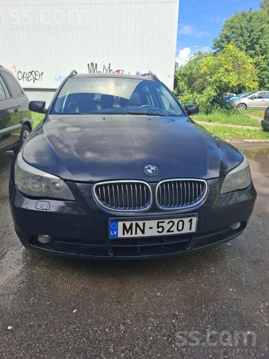 Black BMW 525 2006 in Riga, with an engine capacity of 2.50 L and mileage of 392 thousand km for 2000 €, photo 1 on AUTOMOTO.COM.LV