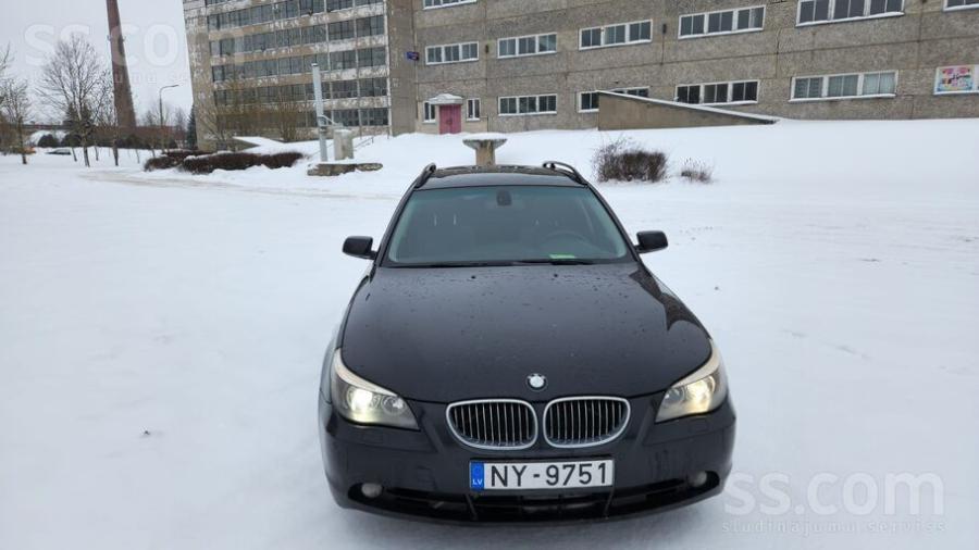 Black BMW 525 2006 in Rezekne, with an engine capacity of 2.50 L and mileage of 0 thousand km for 3700 €, photo 1 on AUTOMOTO.COM.LV