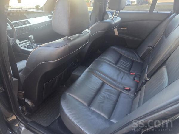 Black BMW 525 2006 in Riga, with an engine capacity of 2.50 L and mileage of 0 thousand km for 4900 €, photo 8 on AUTOMOTO.COM.LV