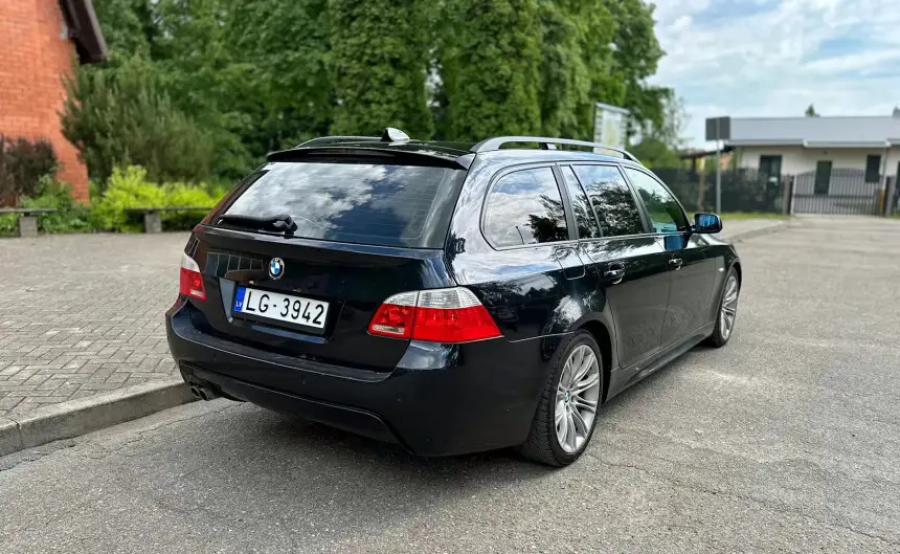 Black BMW 525 2006 in Jelgava, with an engine capacity of 2.50 L and mileage of 501 thousand km for 1200 €, photo 5 on AUTOMOTO.COM.LV