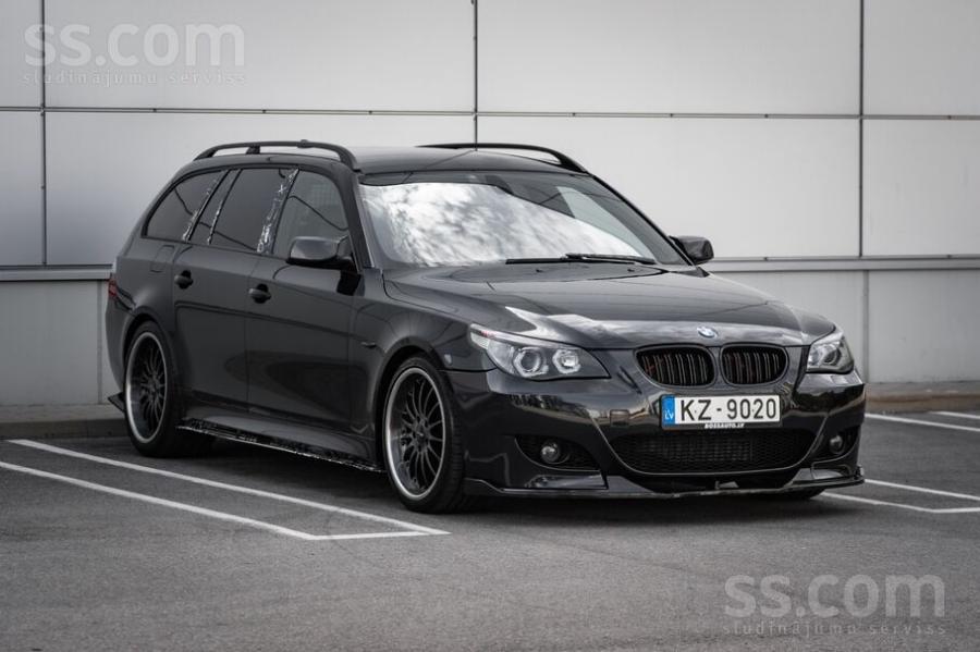 Black BMW 525 2006 in Riga, with an engine capacity of 2.50 L and mileage of 329 thousand km for 6995 €, photo 4 on AUTOMOTO.COM.LV