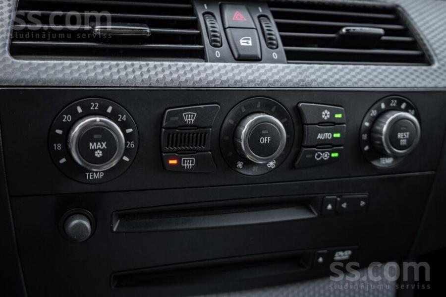 Black BMW 525 2006 in Riga, with an engine capacity of 2.50 L and mileage of 329 thousand km for 6995 €, photo 25 on AUTOMOTO.COM.LV