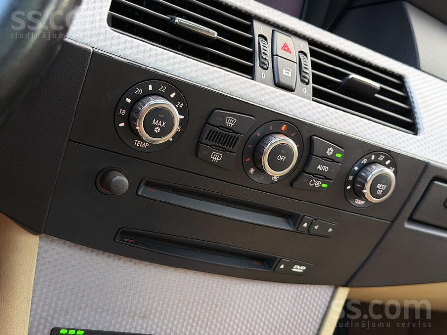 Black BMW 525 2006 in Riga, with an engine capacity of 2.50 L and mileage of 383 thousand km for 3750 €, photo 27 on AUTOMOTO.COM.LV