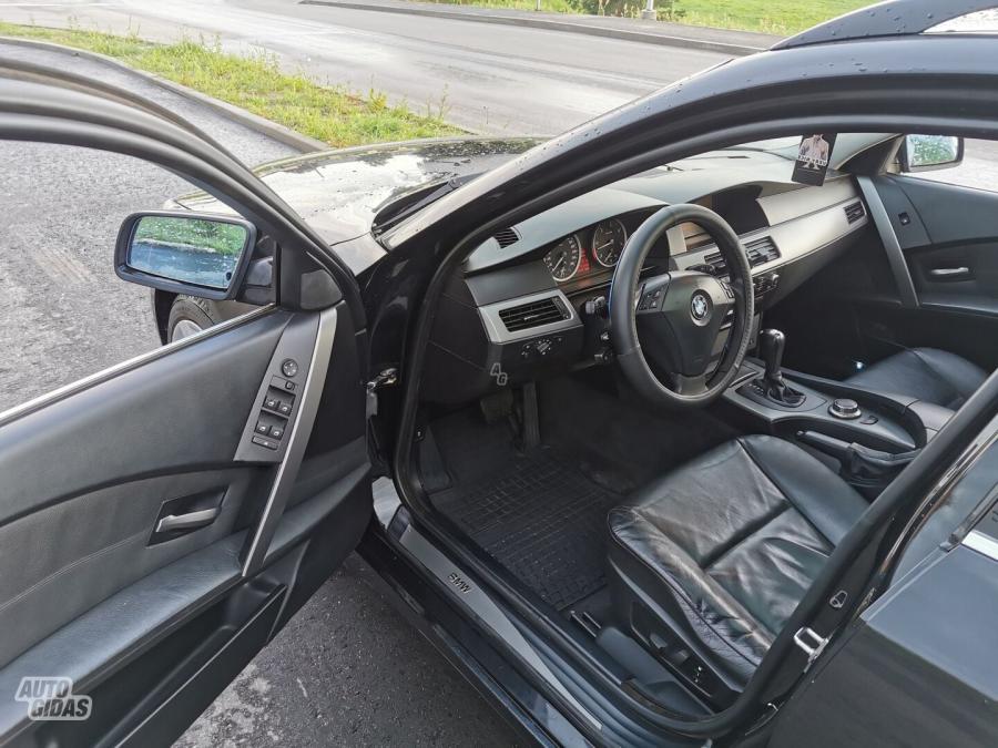 Black BMW 525 2006 in Utena, with an engine capacity of 2.50 L and mileage of 471 thousand km for 2800 €, photo 7 on AUTOMOTO.COM.LV