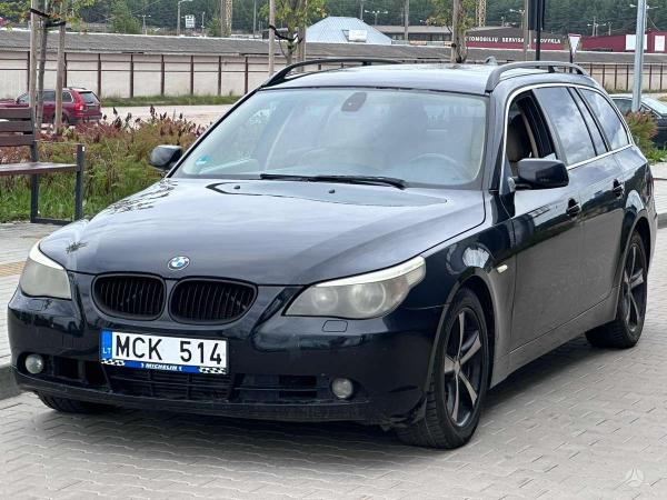 Black BMW 525 2006 in Vilnius, with an engine capacity of 2.50 L and mileage of 372 thousand km for 1450 €, photo 1 on AUTOMOTO.COM.LV
