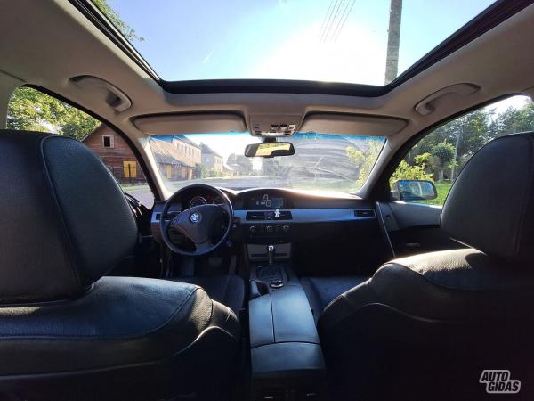 Black BMW 525 2006 in Pasvalys, with an engine capacity of 2.50 L and mileage of 421 thousand km for 2850 €, photo 8 on AUTOMOTO.COM.LV