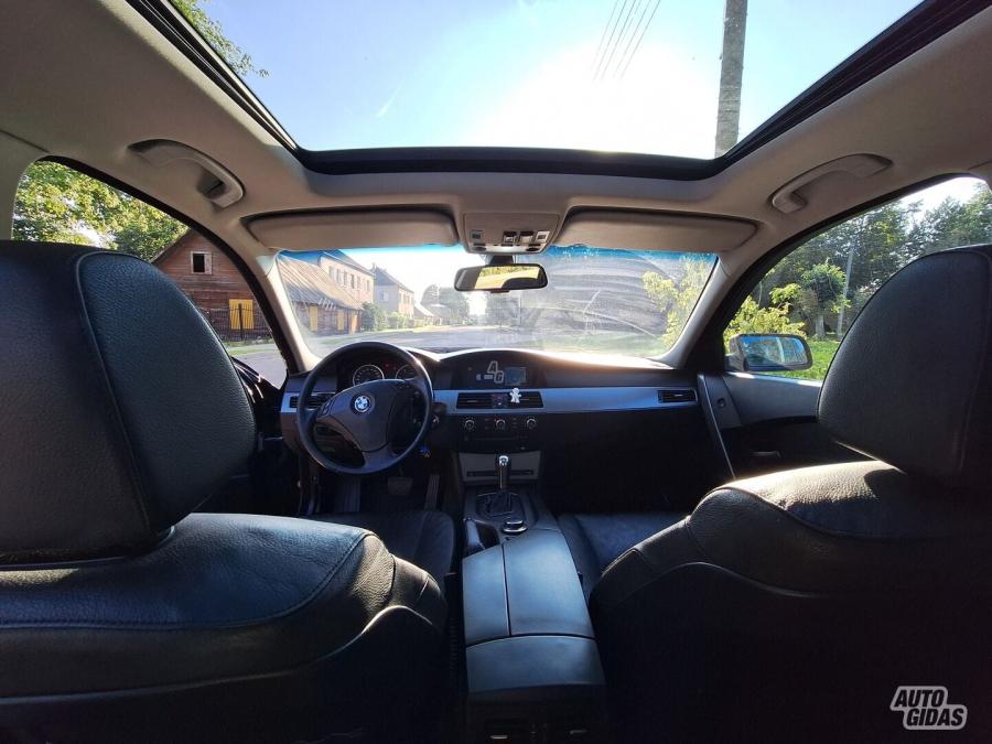 Black BMW 525 2006 in Pasvalys, with an engine capacity of 2.50 L and mileage of 421 thousand km for 2850 €, photo 9 on AUTOMOTO.COM.LV