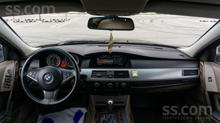Melns BMW 525 2006 Rīga, ar dzinēja tilpumu 2.50 L un nobraukumu 470 tūkst. km par 2590 €, foto 13 vietnē AUTOMOTO.COM.LV