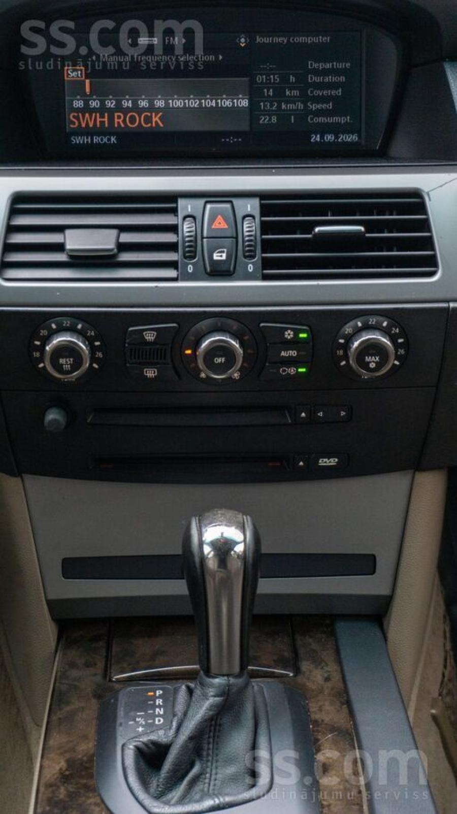 Melns BMW 525 2006 Rīga, ar dzinēja tilpumu 2.50 L un nobraukumu 470 tūkst. km par 2590 €, foto 14 vietnē AUTOMOTO.COM.LV