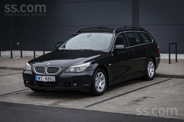 Black BMW 525 2007 in Riga, with an engine capacity of 2.50 L and mileage of 0 thousand km for 3990 €, photo 1 on AUTOMOTO.COM.LV
