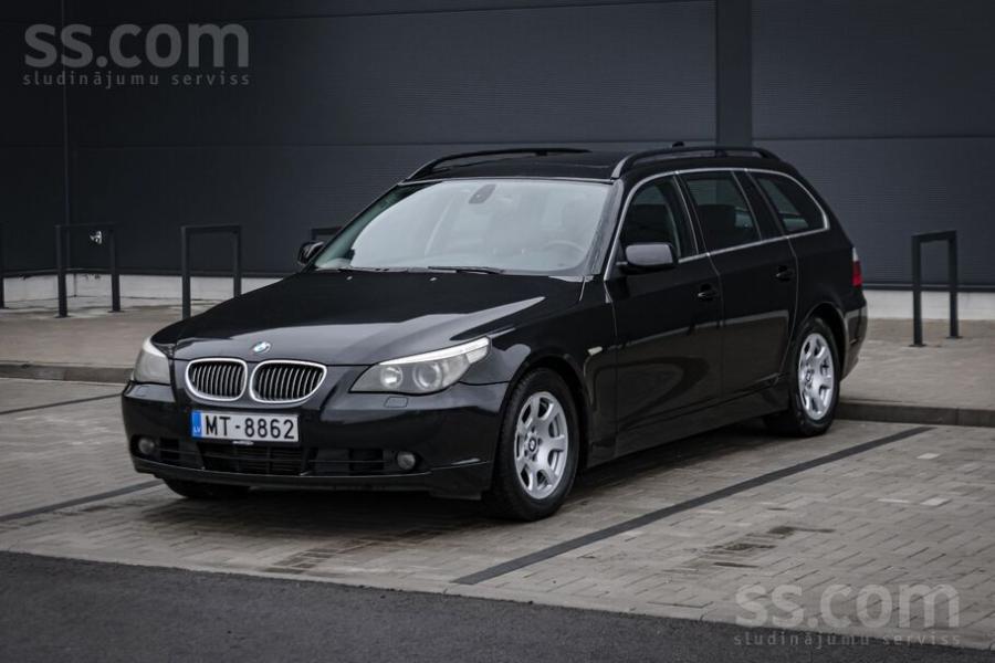 Black BMW 525 2007 in Riga, with an engine capacity of 2.50 L and mileage of 0 thousand km for 3990 €, photo 1 on AUTOMOTO.COM.LV