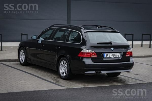 Black BMW 525 2007 in Riga, with an engine capacity of 2.50 L and mileage of 0 thousand km for 3990 €, photo 6 on AUTOMOTO.COM.LV