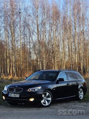 Black BMW 525 2007 in Ogre, with an engine capacity of 3.00 L and mileage of 440 thousand km for 3400 €, photo  on AUTOMOTO.COM.LV