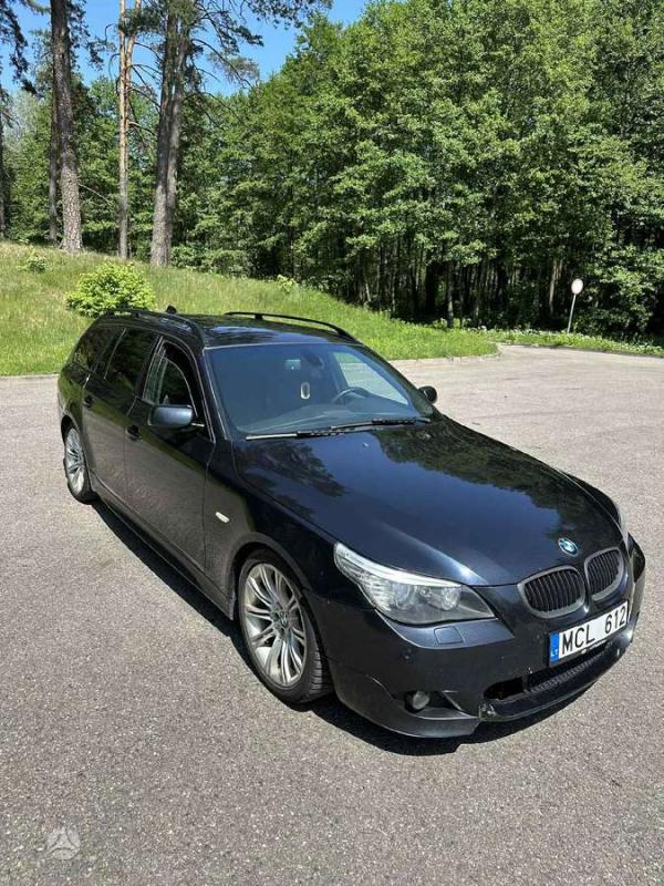 Black BMW 525 2007 in Vilnius, with an engine capacity of 2.99 L and mileage of 390 thousand km for 4350 €, photo 5 on AUTOMOTO.COM.LV