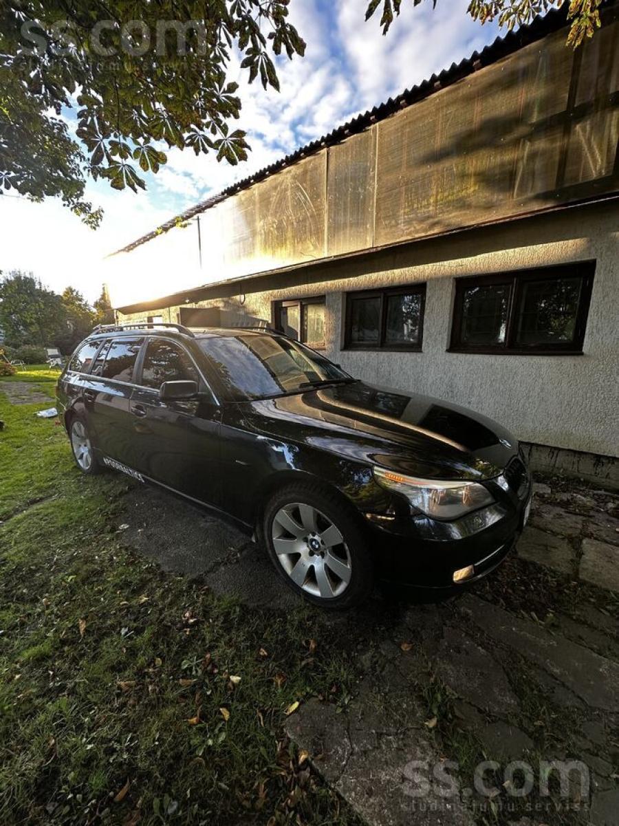 Black BMW 525 2007 in Ventspils, with an engine capacity of 3.00 L and mileage of 388 thousand km for 5000 €, photo 6 on AUTOMOTO.COM.LV