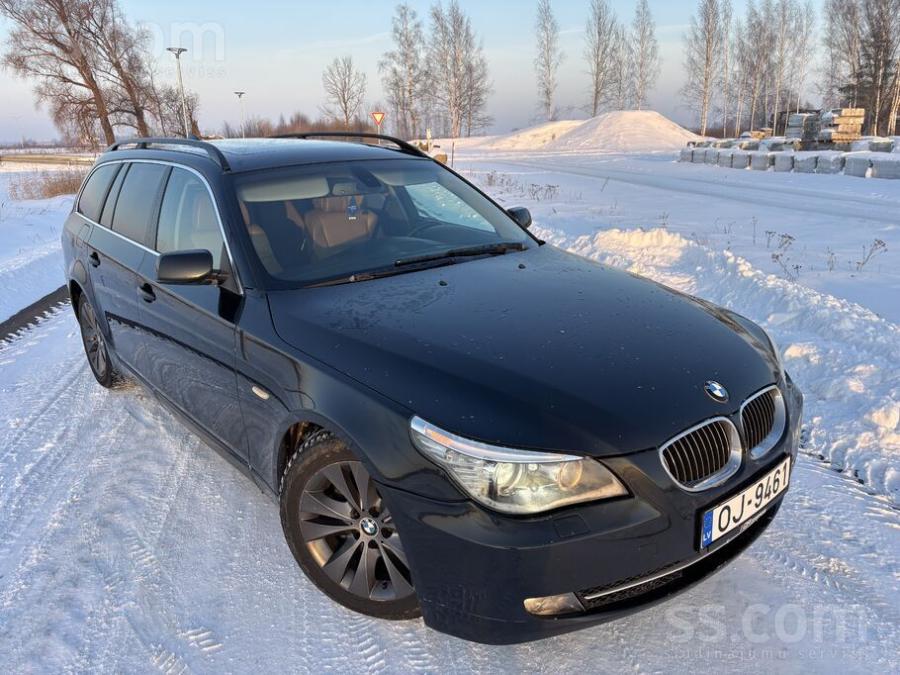 Black BMW 525 2007 in Bauska, with an engine capacity of 2.50 L and mileage of 444 thousand km for 3150 €, photo 1 on AUTOMOTO.COM.LV