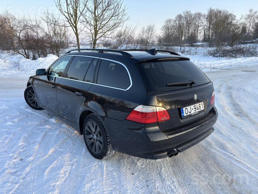 Black BMW 525 2007 in Bauska, with an engine capacity of 2.50 L and mileage of 444 thousand km for 3150 €, photo 4 on AUTOMOTO.COM.LV