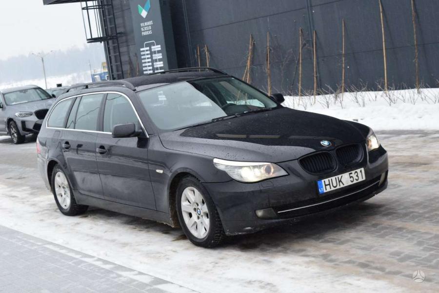 Black BMW 525 2007 in Vilnius, with an engine capacity of 2.99 L and mileage of 485 thousand km for 3450 €, photo 3 on AUTOMOTO.COM.LV
