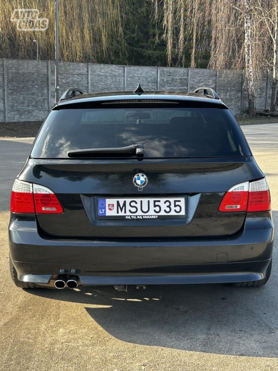 Black BMW 525 2007 in Kaunas, with an engine capacity of 3.00 L and mileage of 377 thousand km for 4350 €, photo 5 on AUTOMOTO.COM.LV
