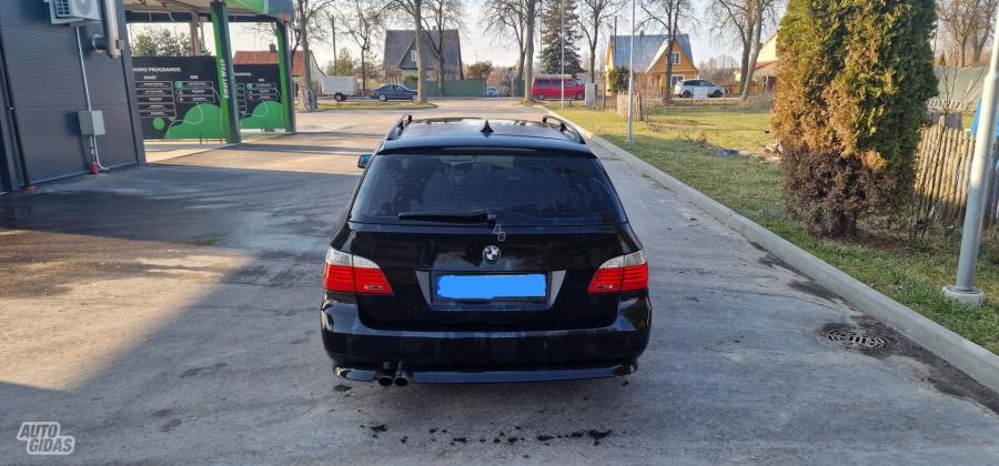 Black BMW 525 2007 in Jonava, with an engine capacity of 3.00 L and mileage of 390 thousand km for 4300 €, photo 3 on AUTOMOTO.COM.LV