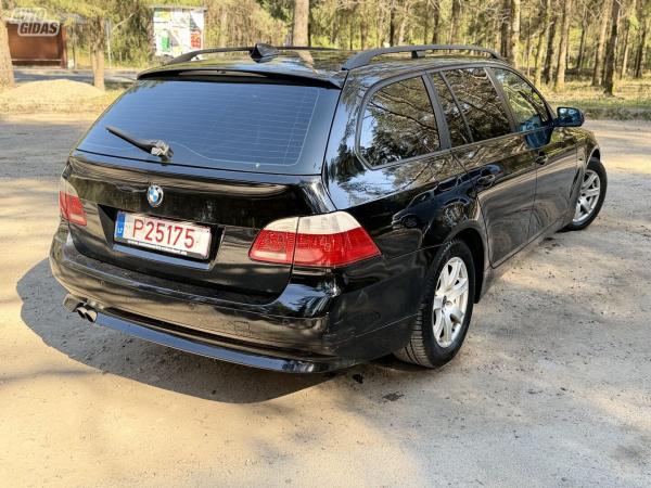 Black BMW 525 2007 in Kaunas, with an engine capacity of 2.50 L and mileage of 390 thousand km for 2400 €, photo 6 on AUTOMOTO.COM.LV