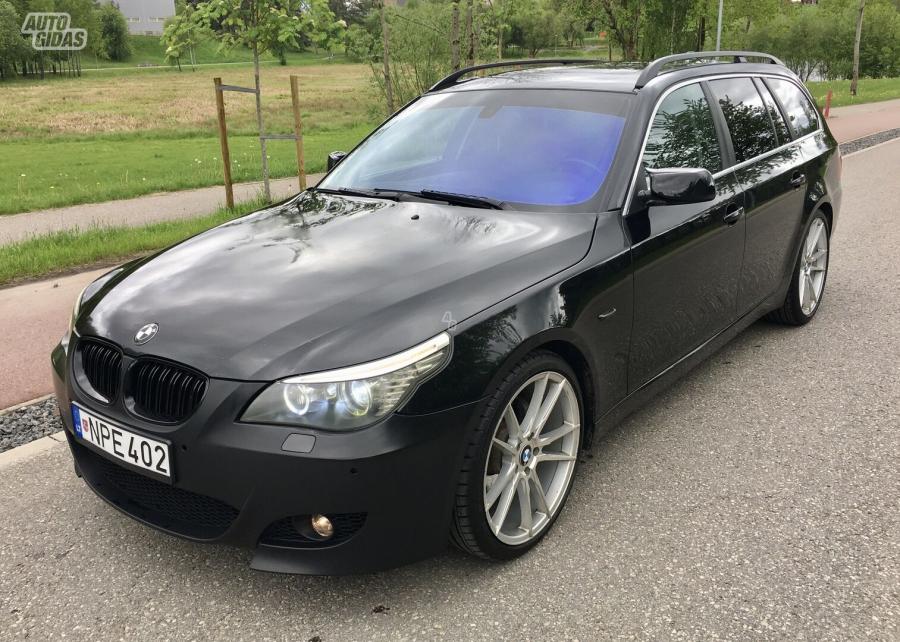 Black BMW 525 2007 in Vilnius, with an engine capacity of 3.00 L and mileage of 410 thousand km for 4950 €, photo 3 on AUTOMOTO.COM.LV