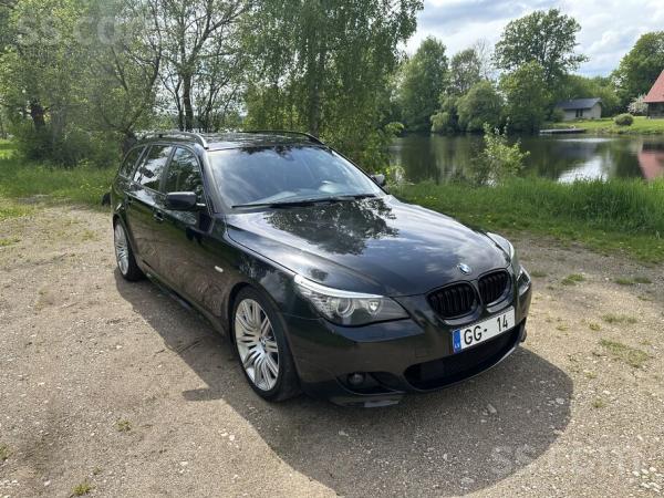 Black BMW 525 2007 in Ogre, with an engine capacity of 3.00 L and mileage of 306 thousand km for 4990 €, photo 1 on AUTOMOTO.COM.LV