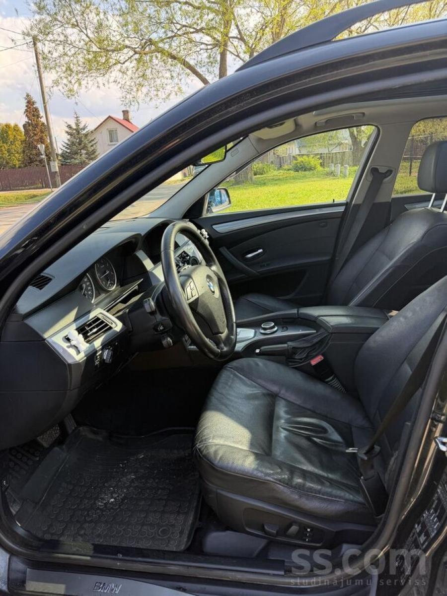 Melns BMW 525 2007 Ventspils, ar dzinēja tilpumu 3.00 L un nobraukumu 392 tūkst. km par 4300 €, foto 10 vietnē AUTOMOTO.COM.LV