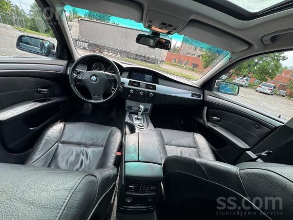 Melns BMW 525 2007 Rīga, ar dzinēja tilpumu 3.00 L un nobraukumu 356 tūkst. km par 4250 €, foto 5 vietnē AUTOMOTO.COM.LV