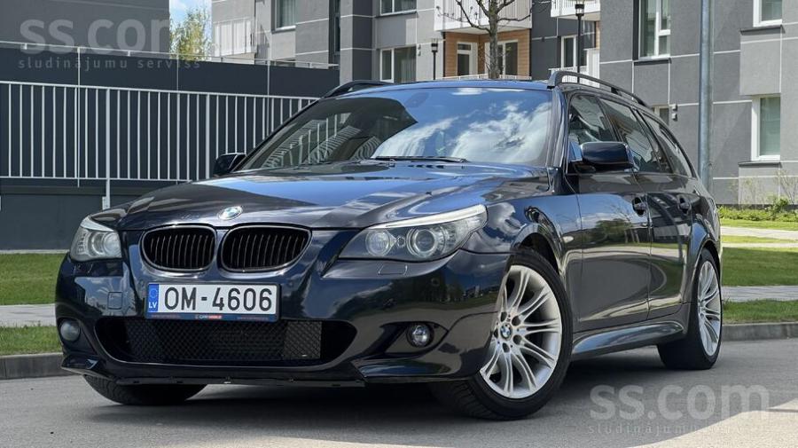 Black BMW 525 2007 in Riga, with an engine capacity of 3.00 L and mileage of 261 thousand km for 5850 €, photo 1 on AUTOMOTO.COM.LV