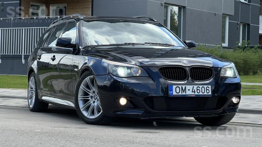 Black BMW 525 2007 in Riga, with an engine capacity of 3.00 L and mileage of 261 thousand km for 5850 €, photo 3 on AUTOMOTO.COM.LV