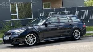Black BMW 525 2007 in Riga, with an engine capacity of 3.00 L and mileage of 261 thousand km for 5850 €, photo 4 on AUTOMOTO.COM.LV