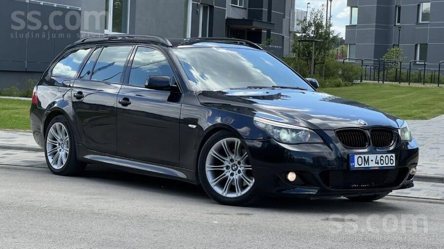 Black BMW 525 2007 in Riga, with an engine capacity of 3.00 L and mileage of 261 thousand km for 5850 €, photo 5 on AUTOMOTO.COM.LV