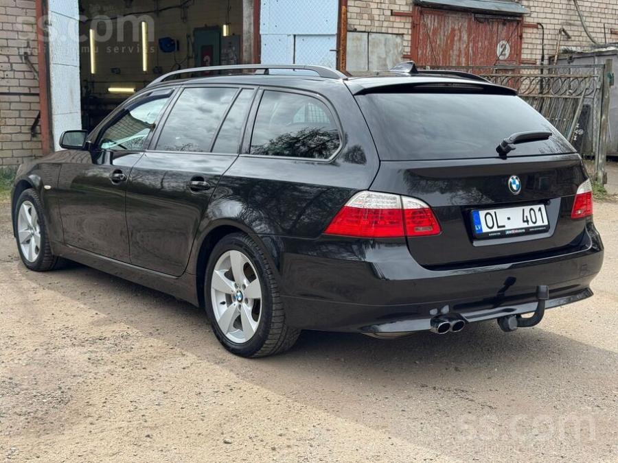 Black BMW 525 2007 in Daugavpils, with an engine capacity of 3.00 L and mileage of 416 thousand km for 5000 €, photo 4 on AUTOMOTO.COM.LV