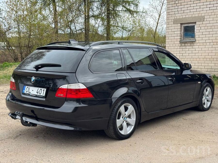 Black BMW 525 2007 in Daugavpils, with an engine capacity of 3.00 L and mileage of 416 thousand km for 5000 €, photo 5 on AUTOMOTO.COM.LV