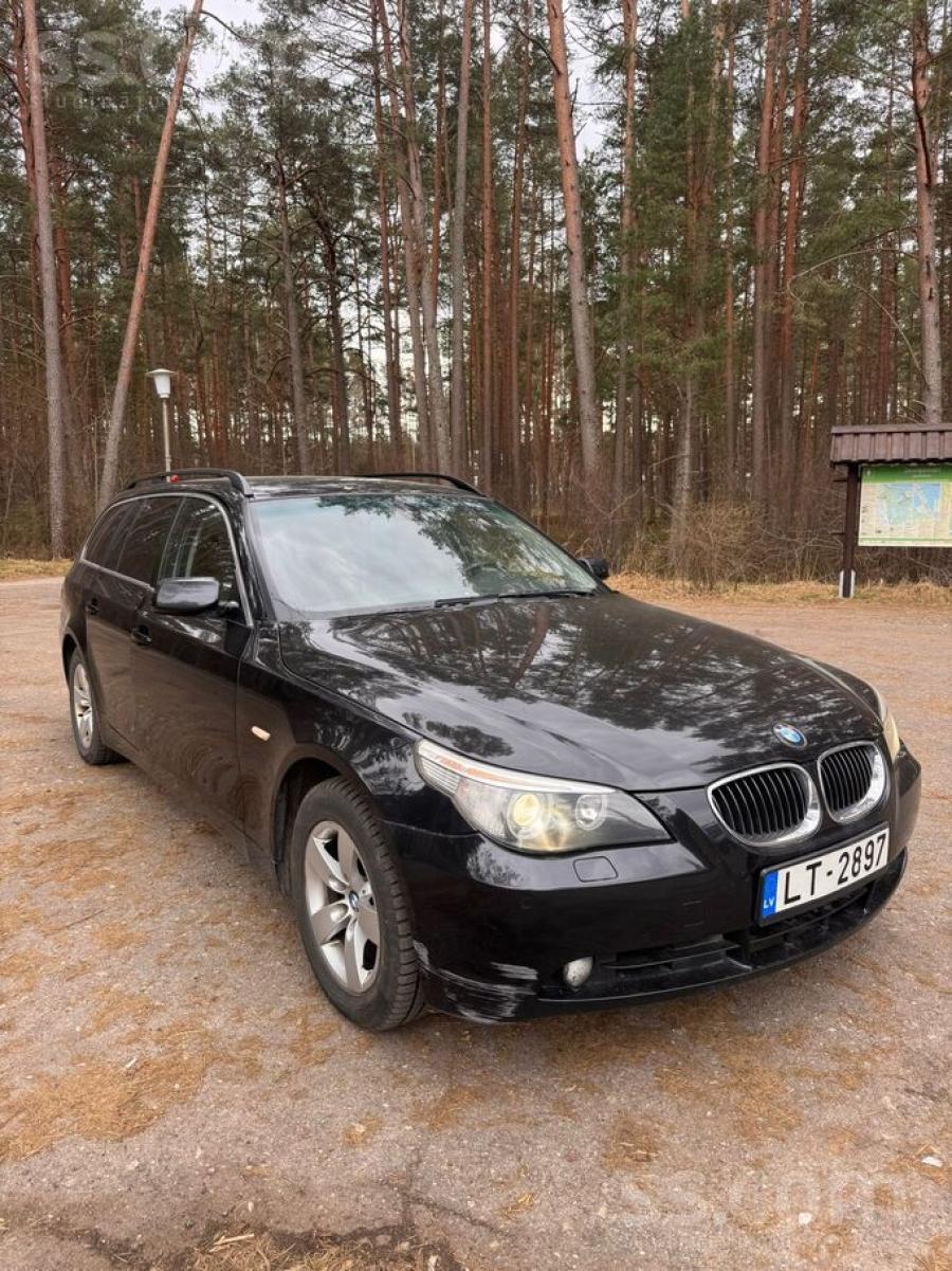 Black BMW 525 2007 in Jurmala, with an engine capacity of 2.50 L and mileage of 411 thousand km for 3100 €, photo 8 on AUTOMOTO.COM.LV
