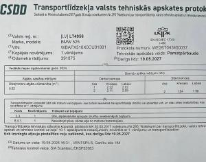 Черный БМВ 525 2007 в Вентспилс, объемом двигателя 3.00 л и пробегом 392 тыс. км за 4300 €, фото 25 на AUTOMOTO.COM.LV