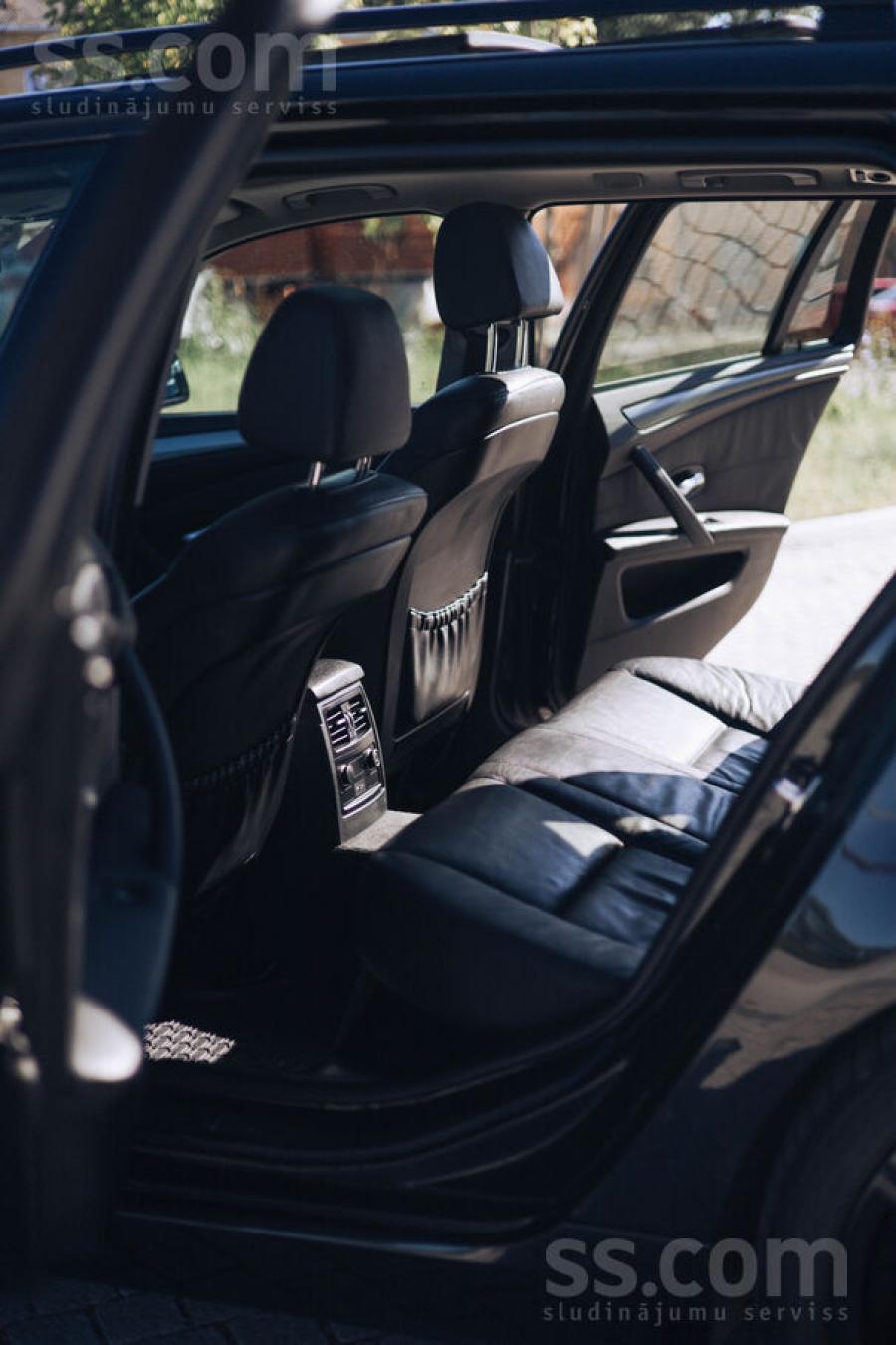 Black BMW 525 2007 in Rezekne, with an engine capacity of 3.00 L and mileage of 346 thousand km for 5800 €, photo 7 on AUTOMOTO.COM.LV