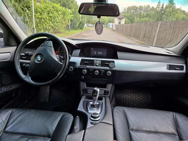 Black BMW 525 2007 in Utena, with an engine capacity of 2.99 L and mileage of 400 thousand km for 2400 €, photo 7 on AUTOMOTO.COM.LV