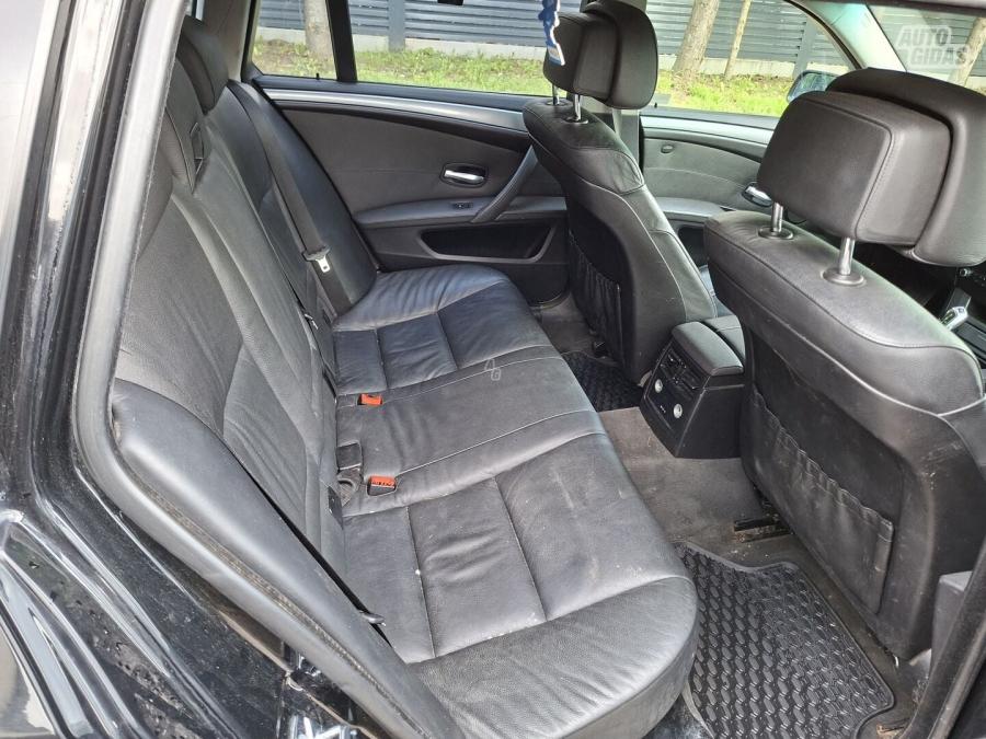 Black BMW 525 2007 in Utena, with an engine capacity of 3.00 L and mileage of 400 thousand km for 2400 €, photo 7 on AUTOMOTO.COM.LV
