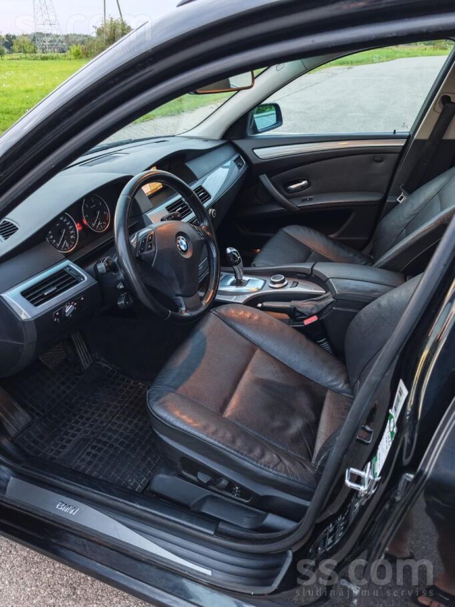 Melns BMW 525 2007 Rīga, ar dzinēja tilpumu 3.00 L un nobraukumu 394 tūkst. km par 1800 €, foto 7 vietnē AUTOMOTO.COM.LV