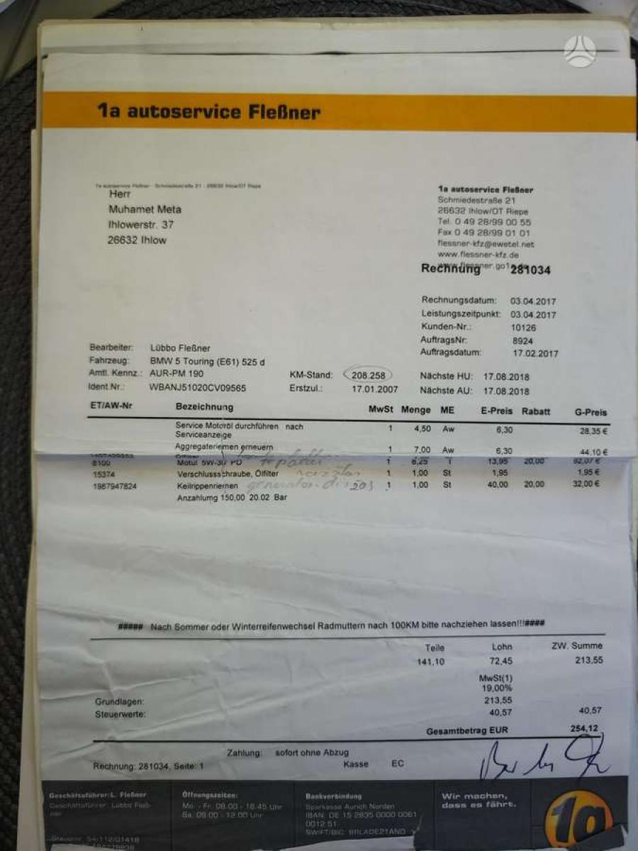 Melns BMW 525 2007 Panevēža, ar dzinēja tilpumu 2.50 L un nobraukumu 311 tūkst. km par 2850 €, foto 23 vietnē AUTOMOTO.COM.LV