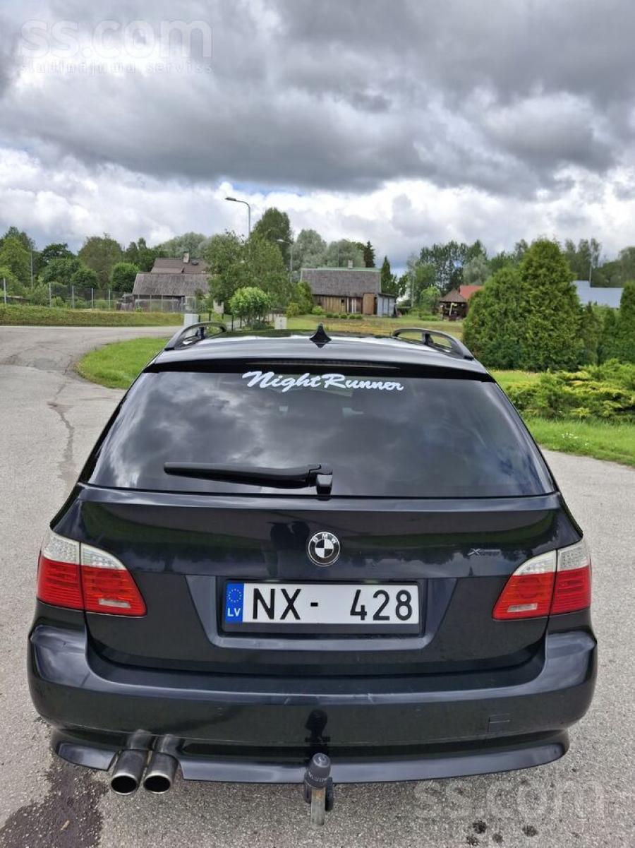 Black BMW 525 2008 in Valka, with an engine capacity of 3.00 L and mileage of 406 thousand km for 3000 €, photo 3 on AUTOMOTO.COM.LV