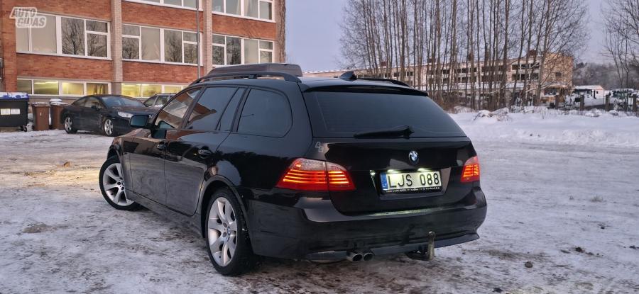 Black BMW 525 2008 in Anyksciai, with an engine capacity of 2.50 L and mileage of 450 thousand km for 4500 €, photo 1 on AUTOMOTO.COM.LV